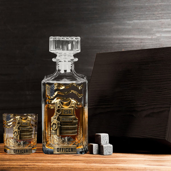 Serve And Protect - Personalized Police Officer Whiskey Glass - roadsir